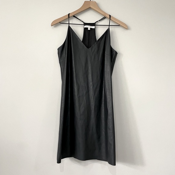 Lavender Brown | Dresses | Lavender Brown Faux Leather Racer Back Slip Mini Dress | Poshmark